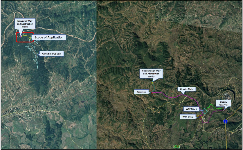 Project: Lower Umkhomazi BWSS Ph 1: Ngwadini Abstraction Works | L2B