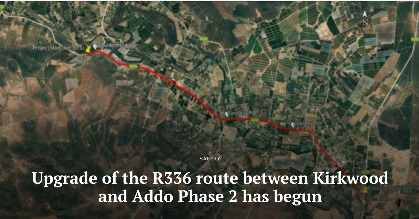 News: Upgrade of the R336 route between Kirkwood and Addo Phase 2 has begun