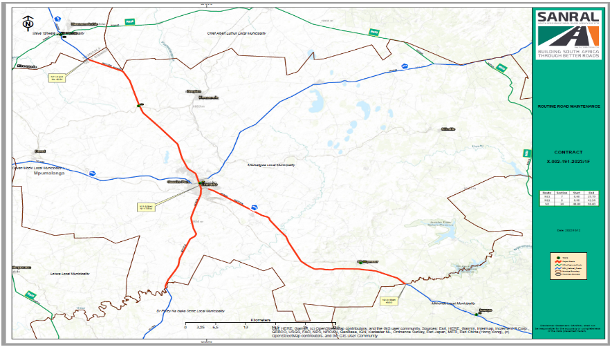 Project: N11 Sec 7 & 8, N2 Sec 34 Ermelo to Msukaligwa Municipal | L2B