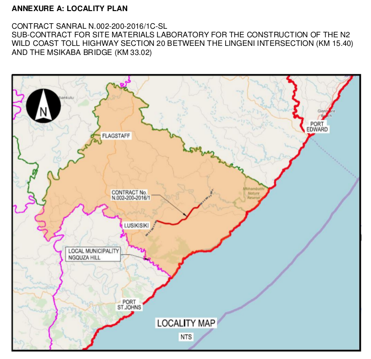 Project: N2 Toll - Sec 20 Lingeni to Msikaba Bridge Access Roads | L2B