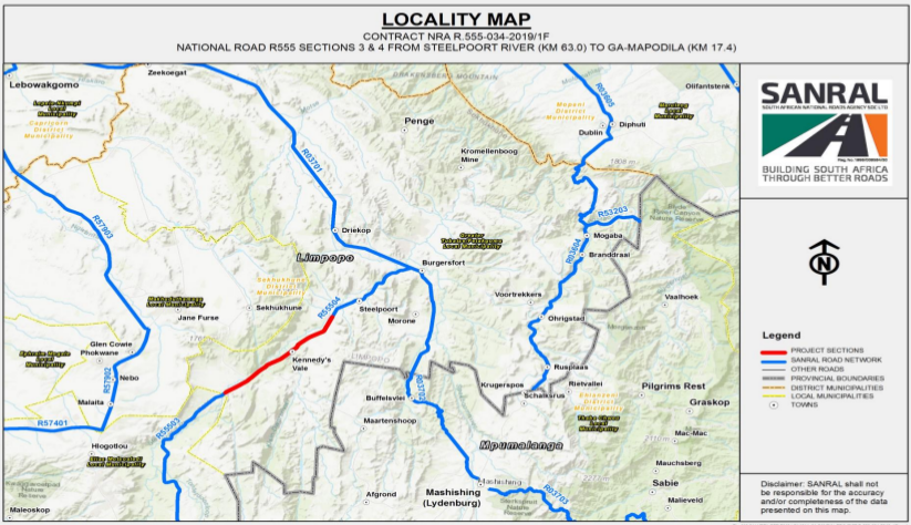 Project: R555 Section 3 & 4 from Steelpoort River to Ga-Mapodila | L2B